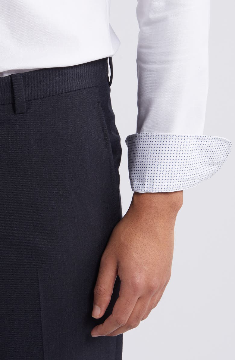 BOSS Hank Slim Fit Easy Iron Solid Stretch Dress Shirt | Nordstromrack