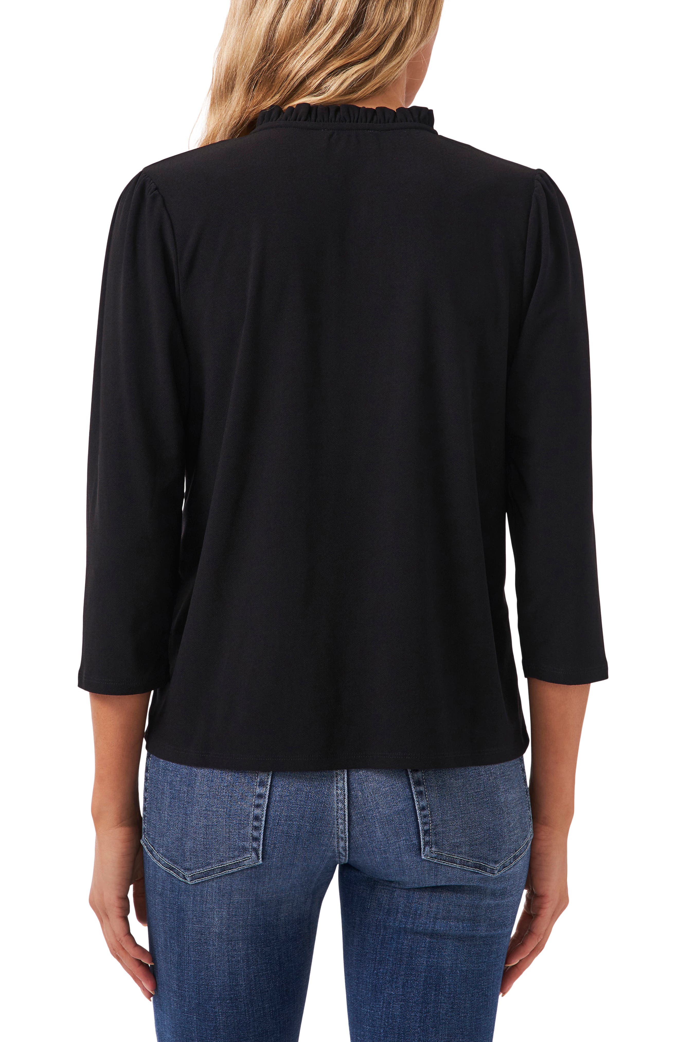 CeCe Tie Neck Knit Blouse | Nordstrom