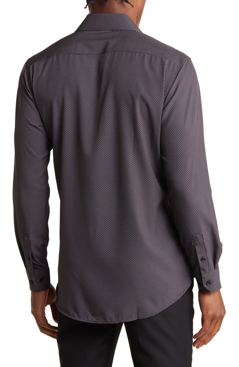 Azaro Uomo Slim Fit Dot Print Performance Button-Up Shirt | Nordstromrack