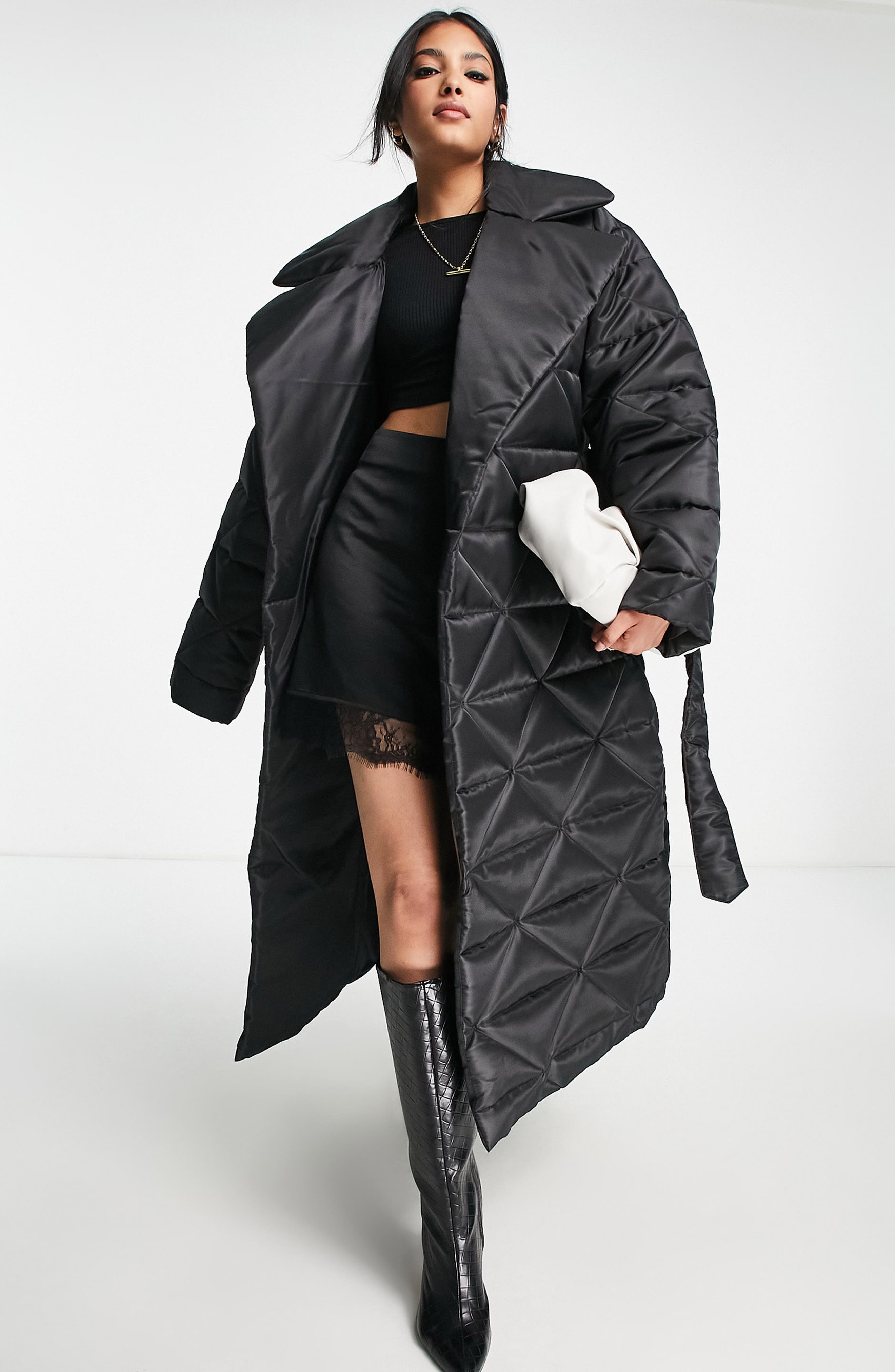 ASOS DESIGN Quilted Maxi Puffer Coat | Nordstromrack
