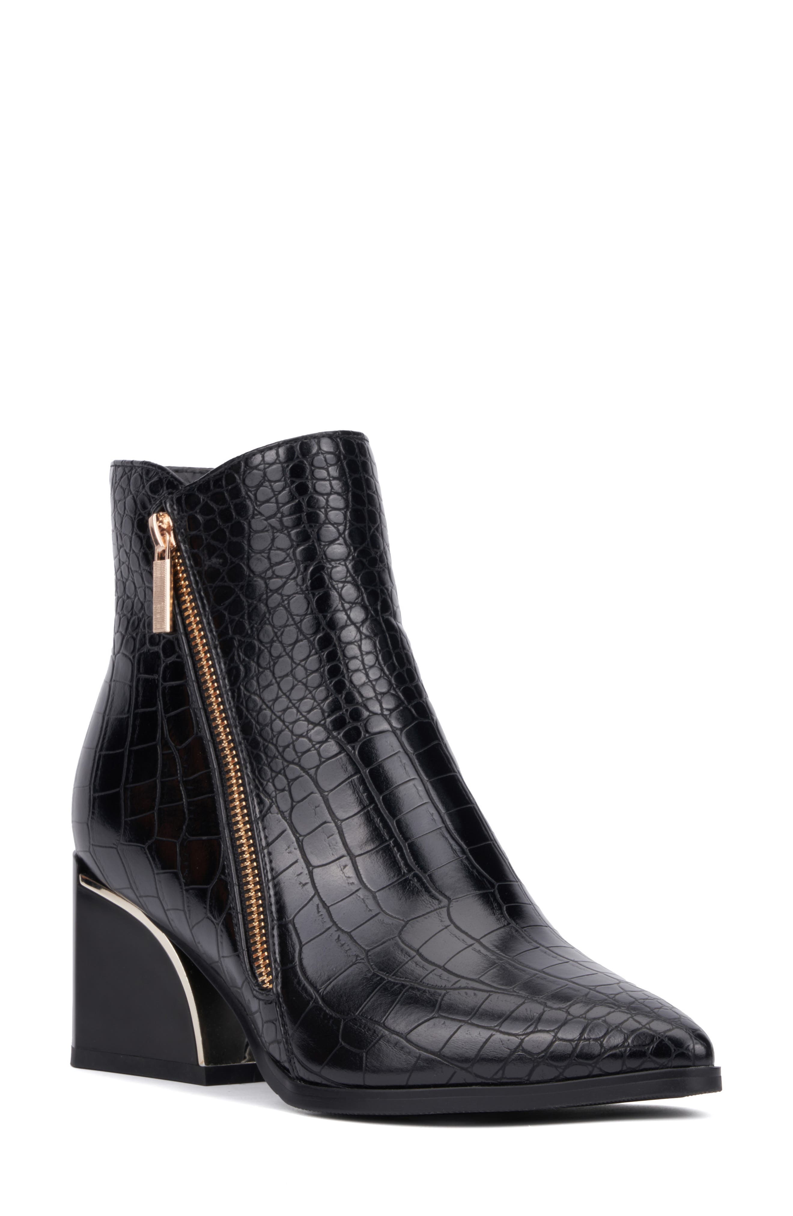 TORGEIS Nava Croc Embossed Bootie (Women) | Nordstromrack