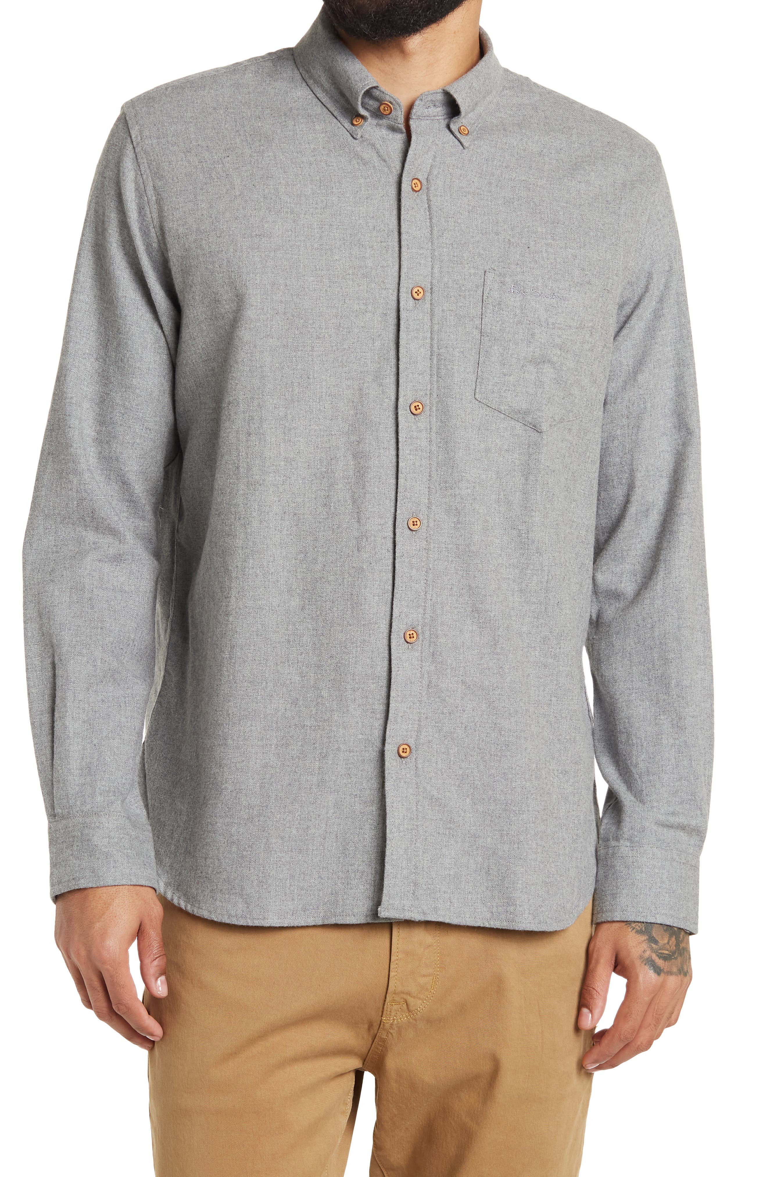 Ben Sherman Twill Flannel Dress Shirt | Nordstromrack