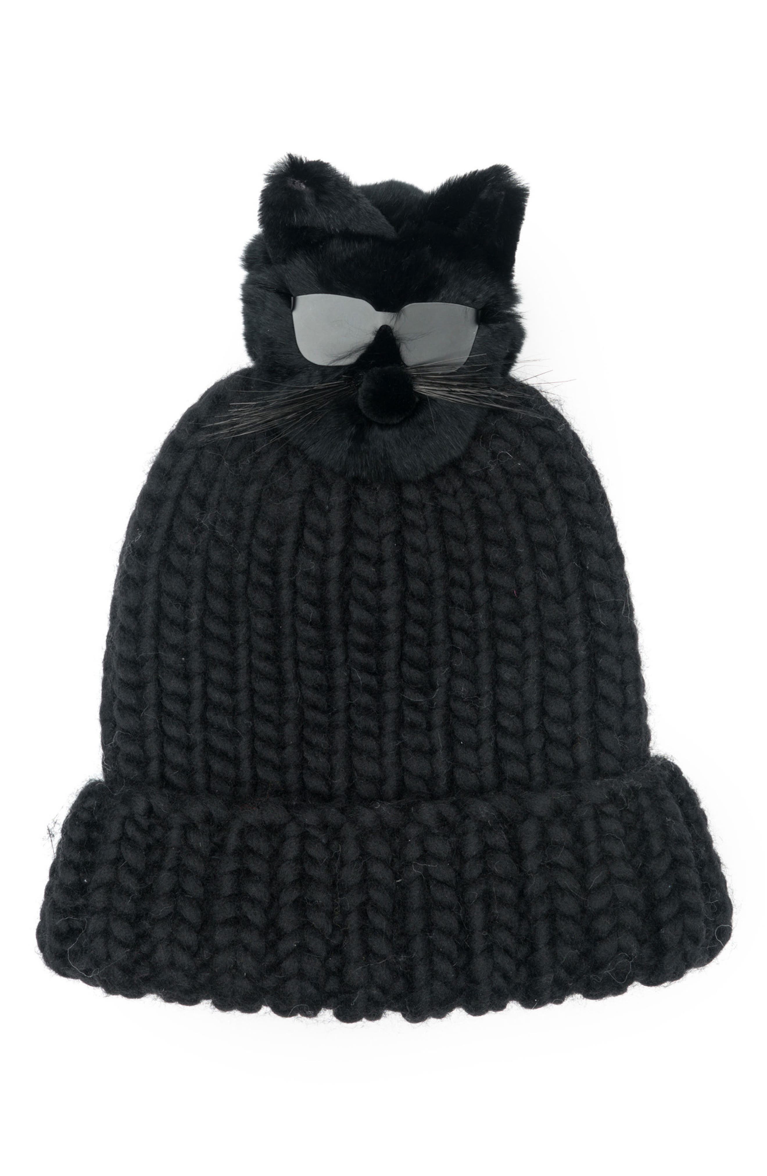 Eugenia Kim Rain Wool Stocking Cap with Genuine Fox Fur Pom | Nordstrom