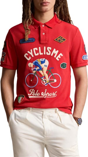 Polo Ralph Lauren Bicycle Embellished Cotton Graphic Polo | Nordstrom