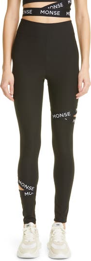 MONSE Logo Cutout High Waist Leggings | Nordstrom