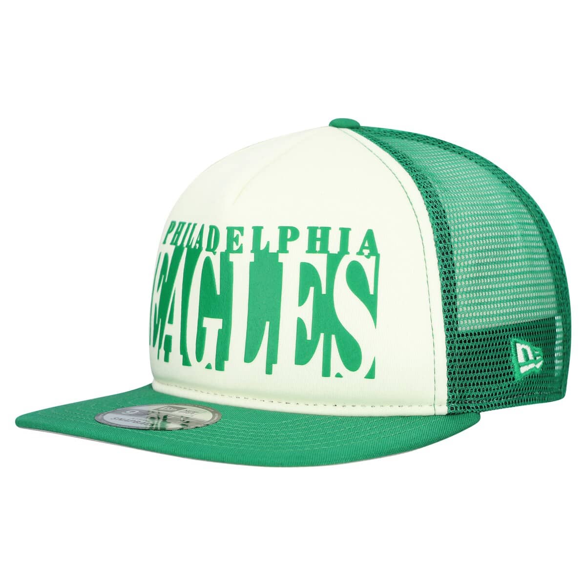 New Era Men's New Era Cream/Kelly Green Philadelphia Eagles Throwback ...