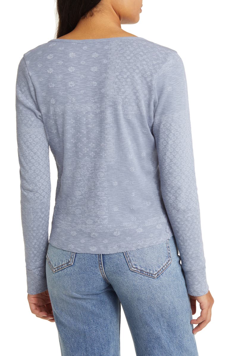 Lucky Brand Mix Print Long Sleeve Henley | Nordstromrack