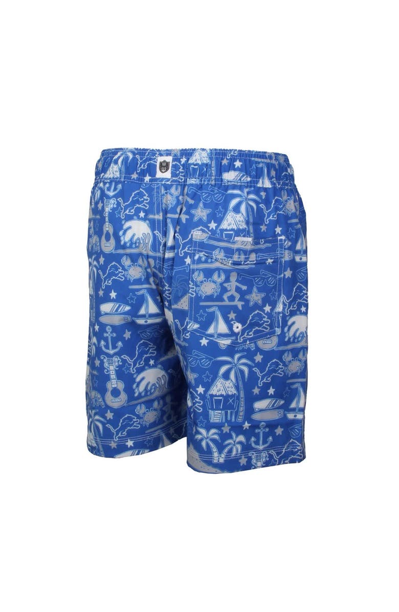 Wes & Willy Youth Wes & Willy Blue Detroit Lions Luau Swim Trunks ...