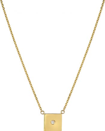 Mini Mini Jewels Forever Collection - Square Diamond Pendant Necklace ...