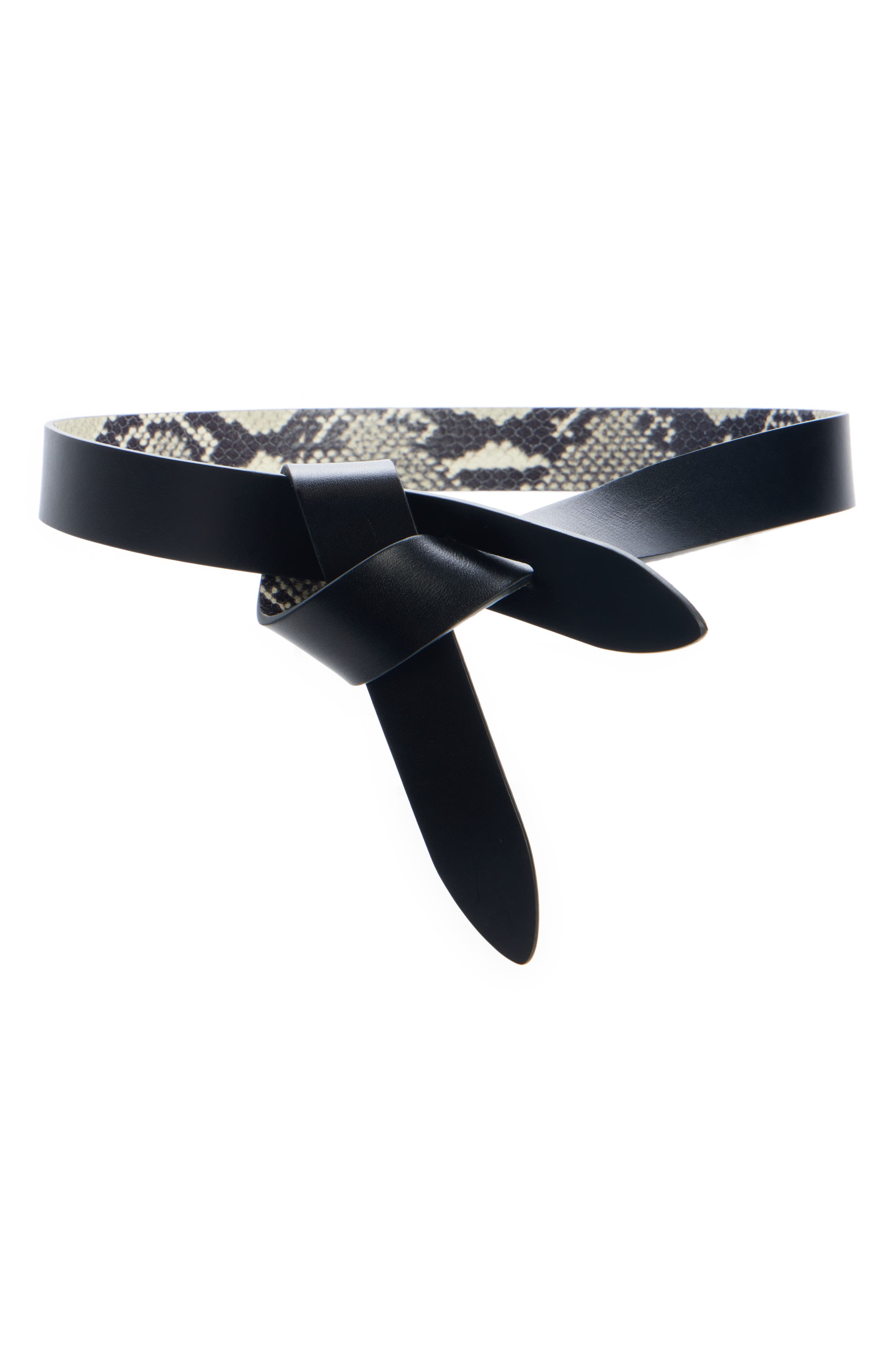 Isabel Marant Lecce Snake Print Reversible Leather Belt | Nordstromrack