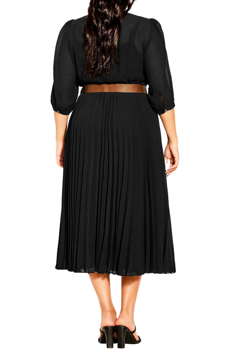 City Chic Love Pleat Belted Dress | Nordstromrack