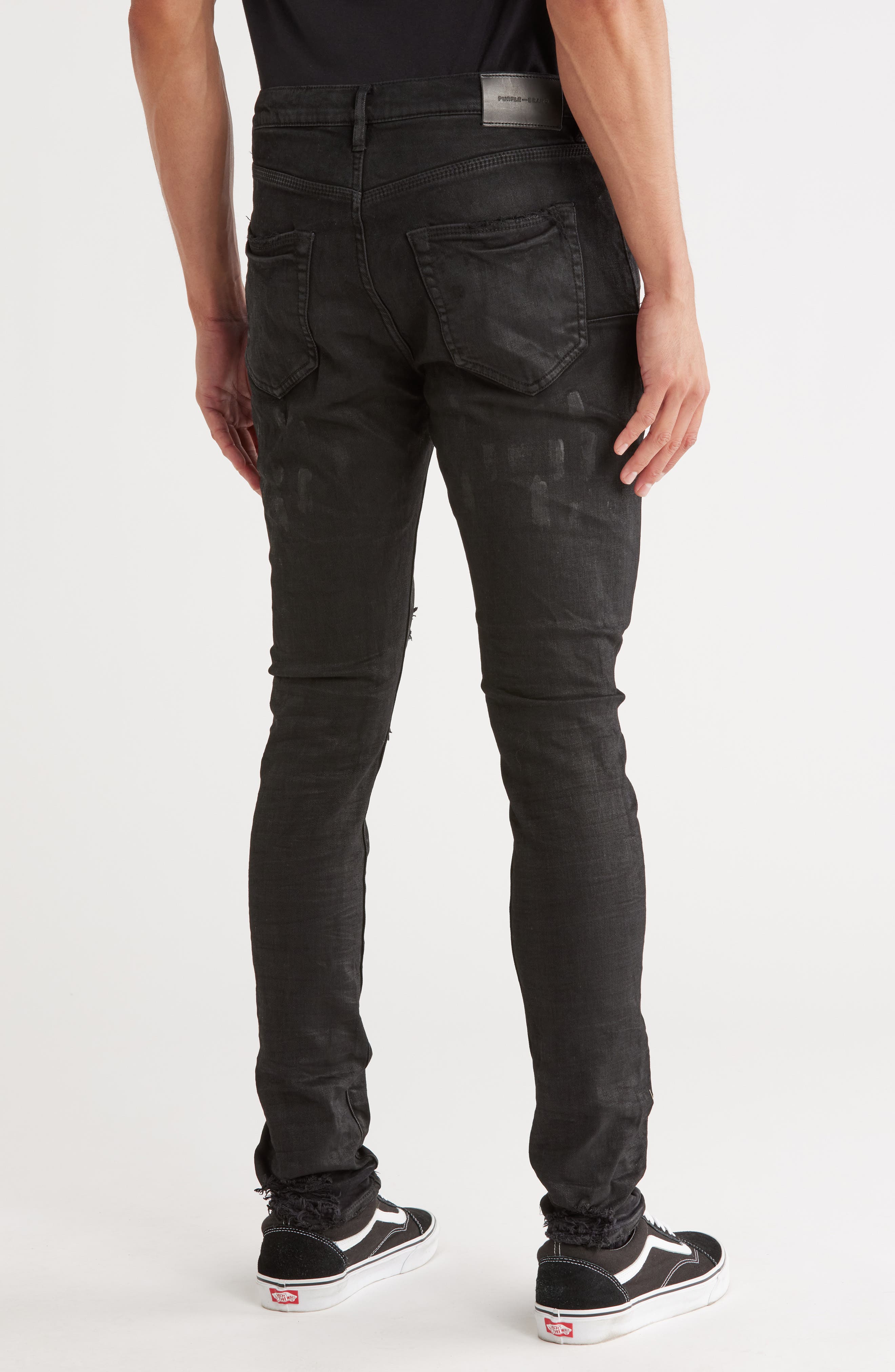 PURPLE BRAND Low Rise Coated Skinny Jeans | Nordstromrack