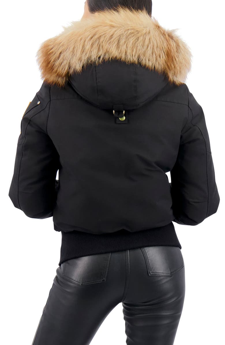 Moose Knuckles Sainte Flavie Down Bomber with Genuine Fox Fur Trim ...