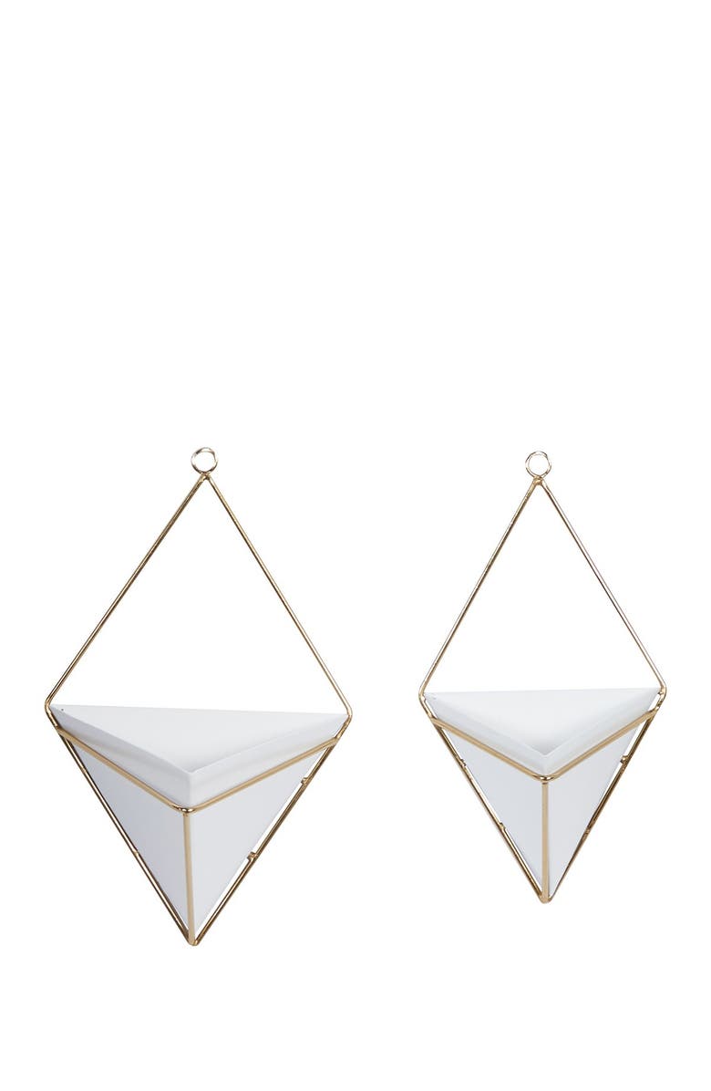 COSMO BY COSMOPOLITAN White Metal Indoor & Outdoor Triangle Geometric ...
