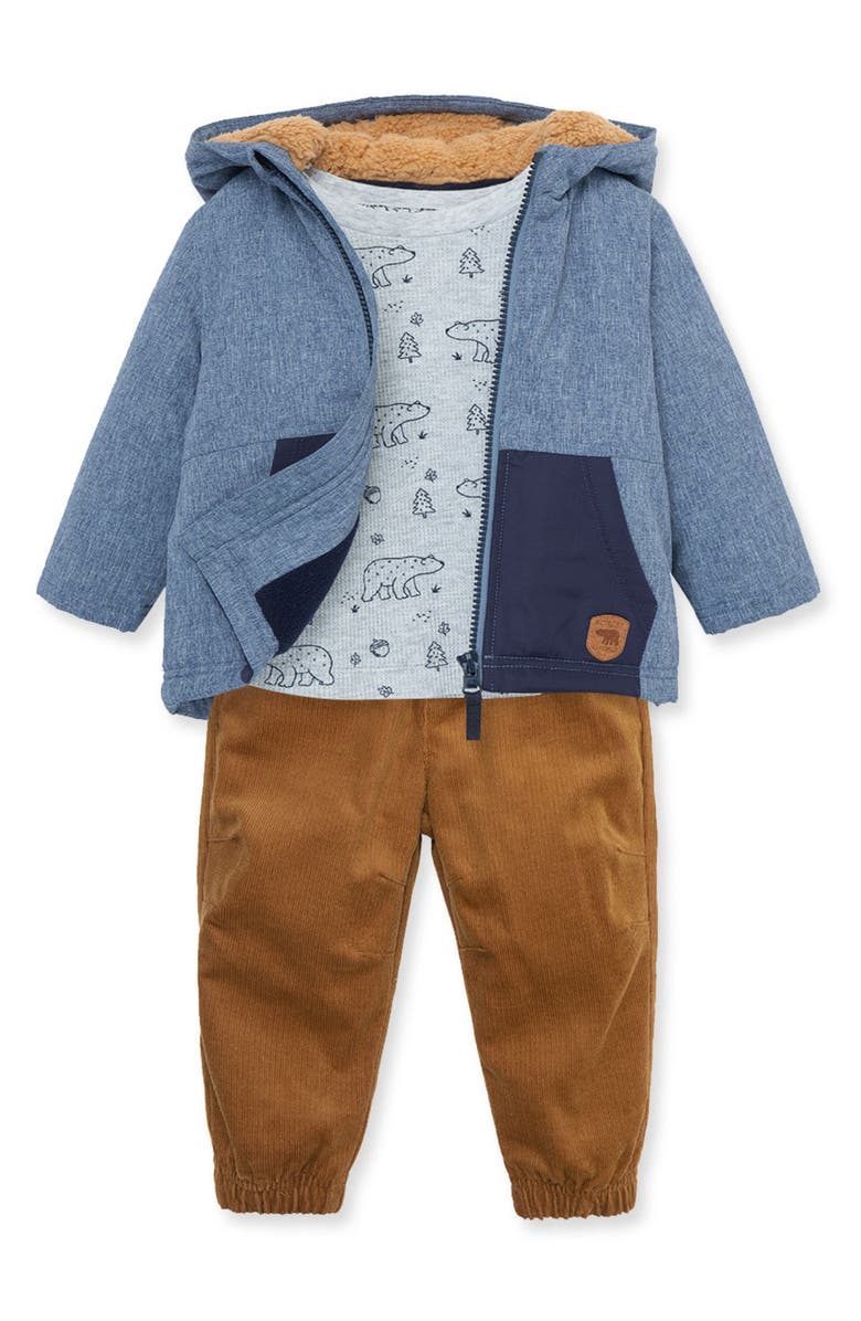 Little Me Chambray Jacket, Long Sleeve Thermal Shirt & Corduroy Pants ...