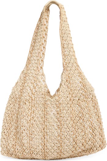 Collection XIIX Natural Stripe Macramé Large Tote Bag | Nordstromrack