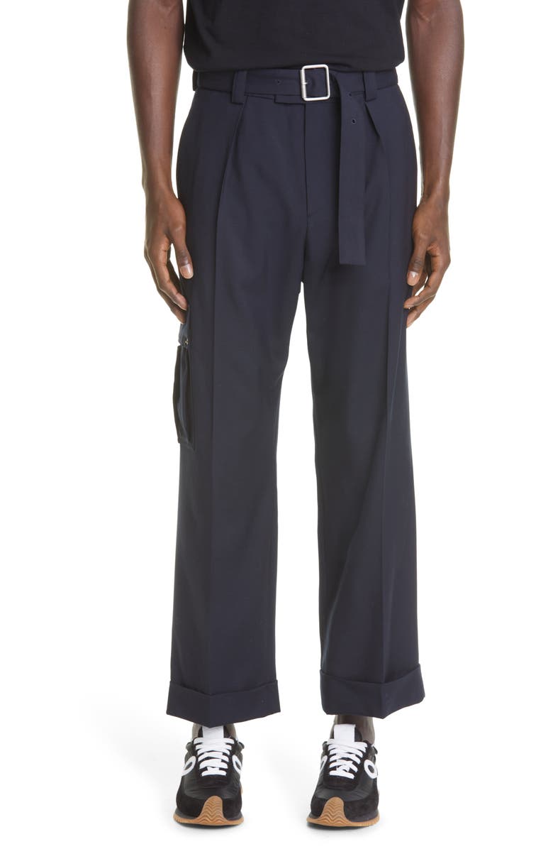 Loewe Wool Crop Cargo Trousers | Nordstrom
