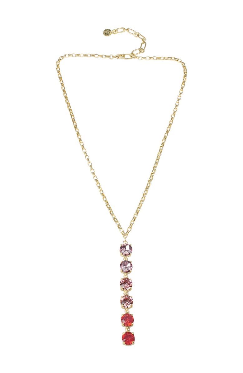 JARDIN Ombre Crystal Y-Drop Necklace | Nordstromrack