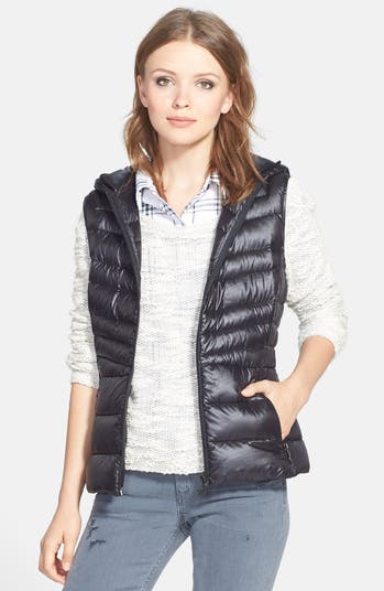 Bernardo Hooded Packable Goose Down Vest | Nordstrom