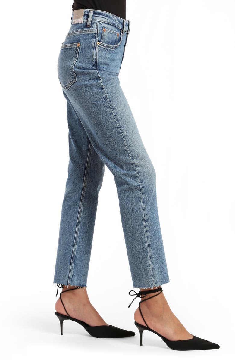 Mavi Jeans New York Raw Hem High Waist Straight Leg Jeans | Nordstromrack