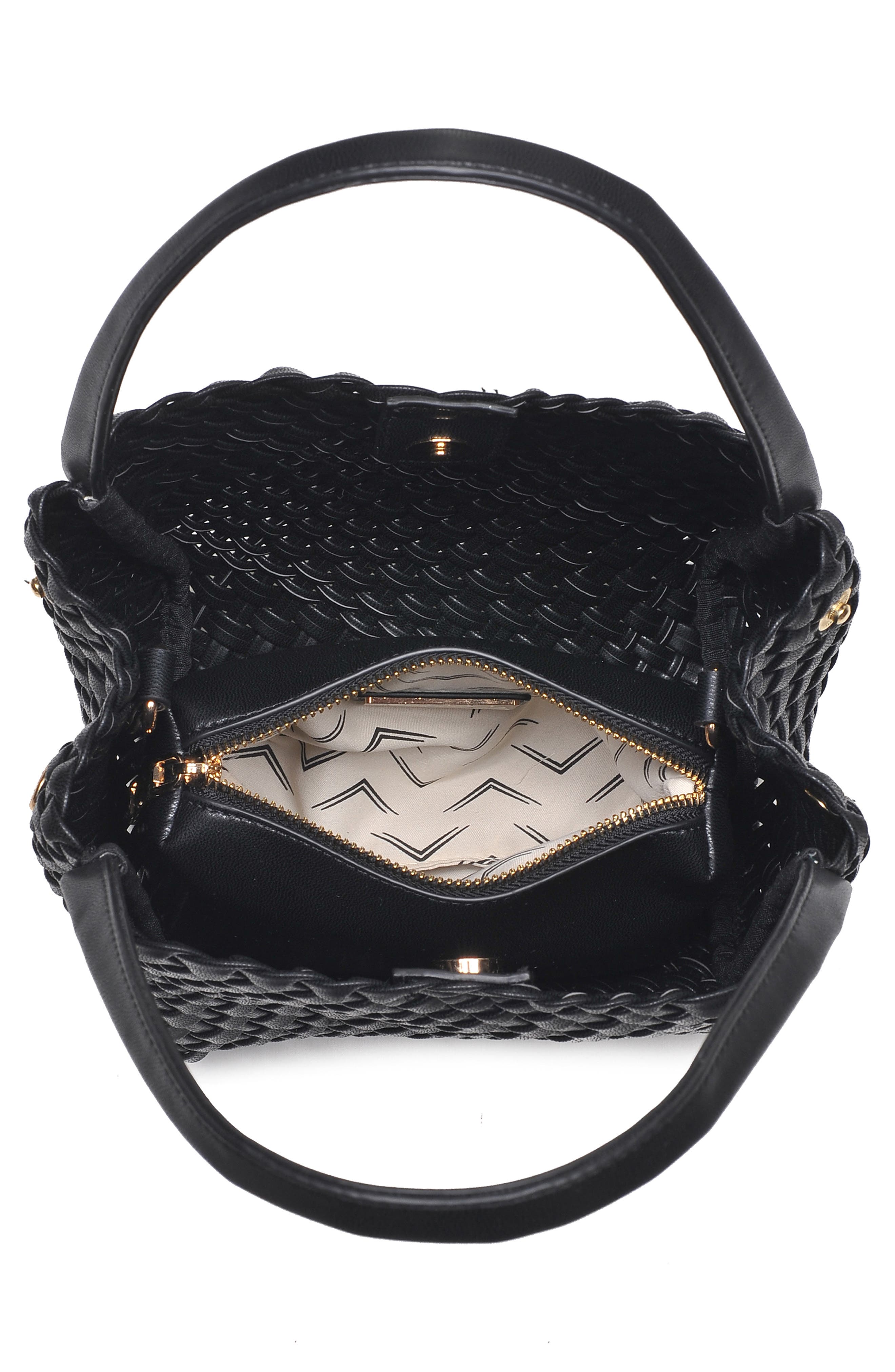 MODA LUXE Woven Faux Leather Satchel | Nordstromrack