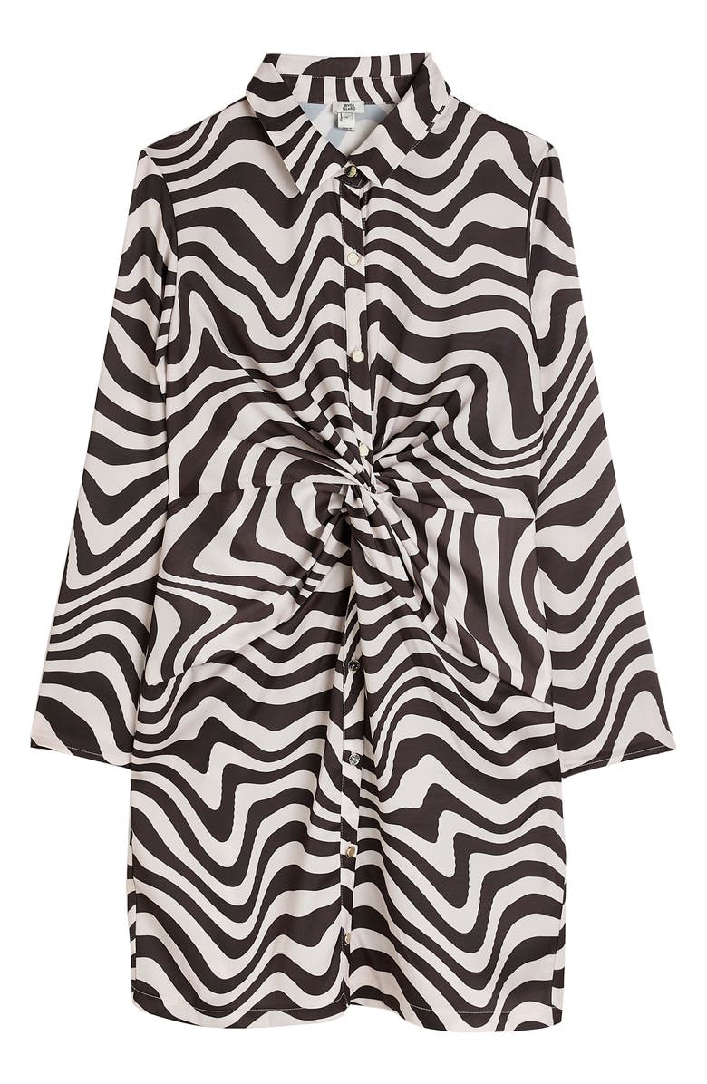 River Island Tilly Print Long Sleeve Shirtdress | Nordstromrack