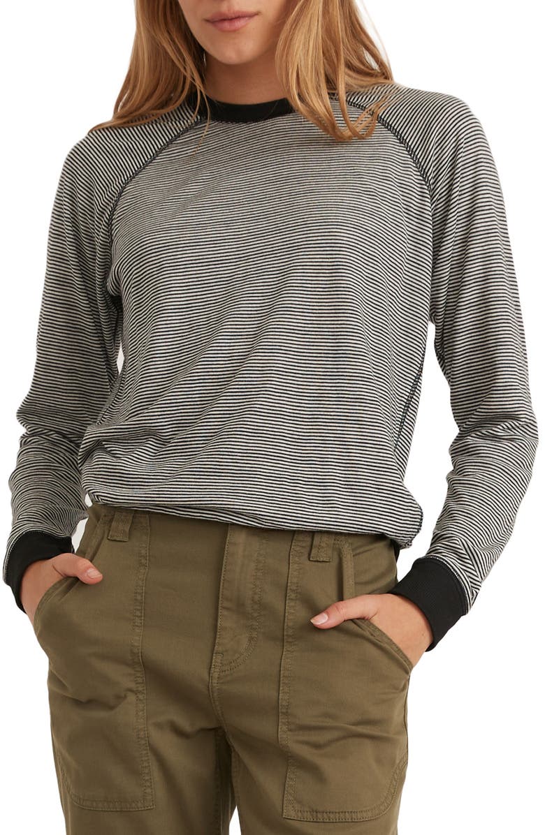 Marine Layer Stripe Reversible Raglan Sweatshirt | Nordstromrack