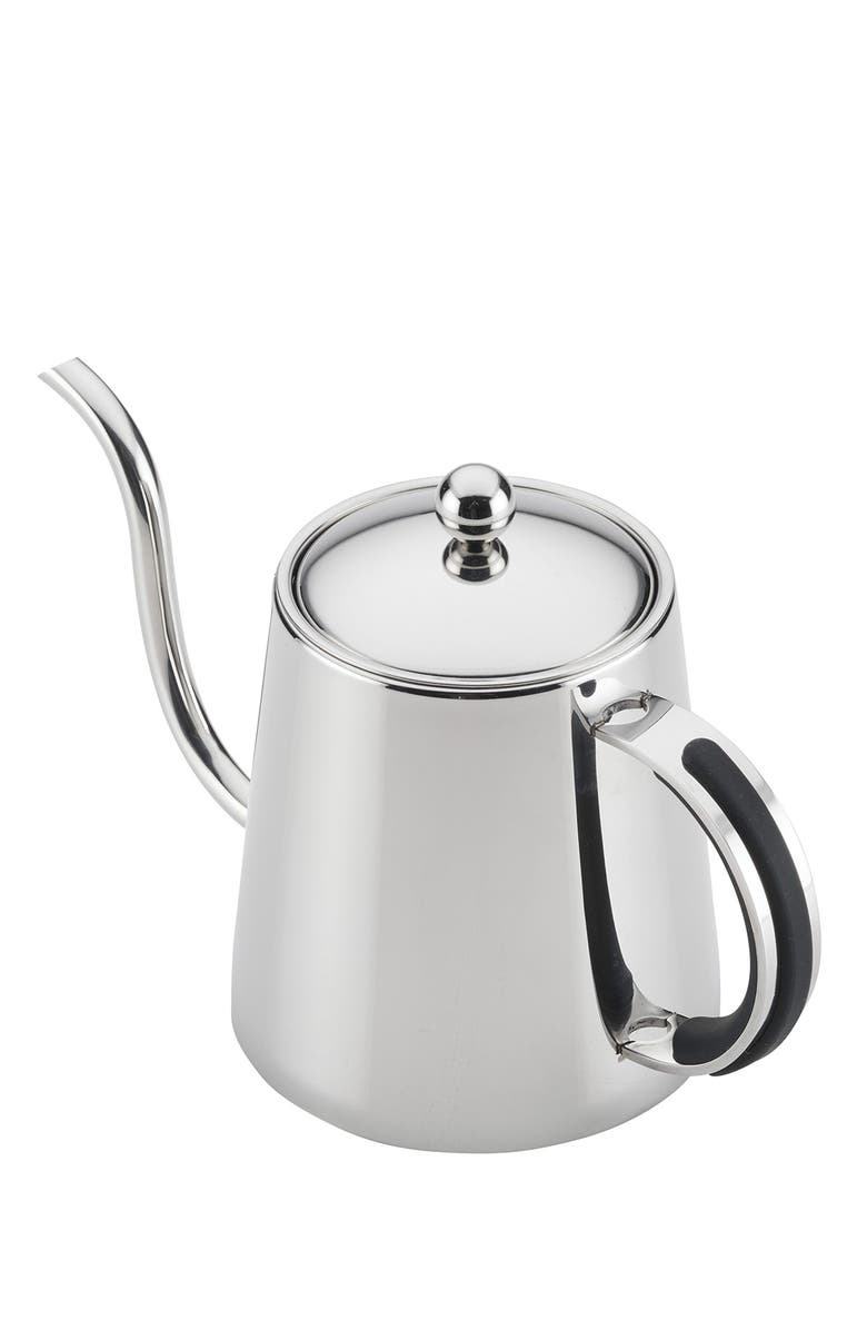 BONJOUR Stainless Steel Pour Over Teapot with Black Handle, 23-Ounce ...