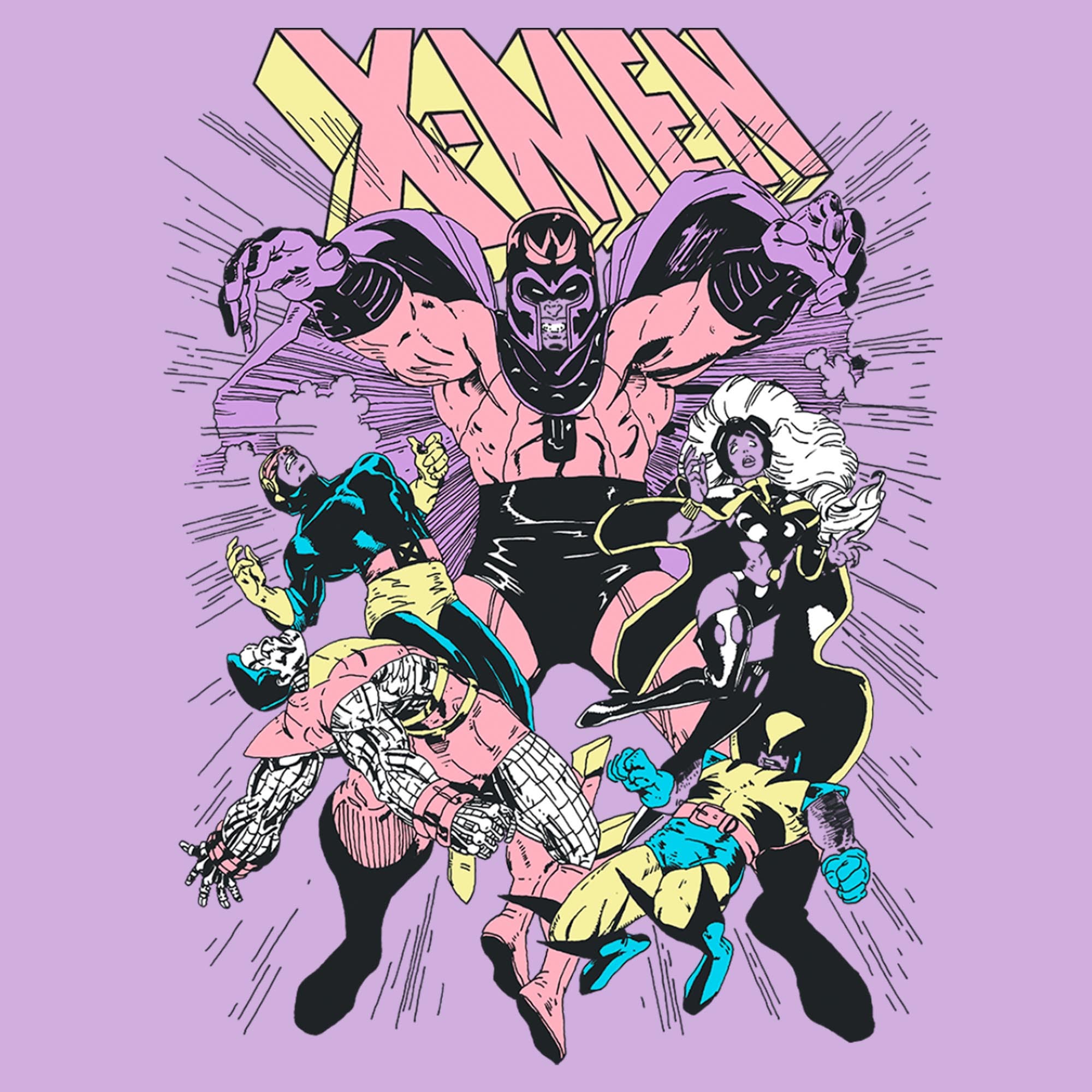 Marvel: X-Men '97 Men's Marvel X-Men '97 Pink Retro Poster Graphic T ...