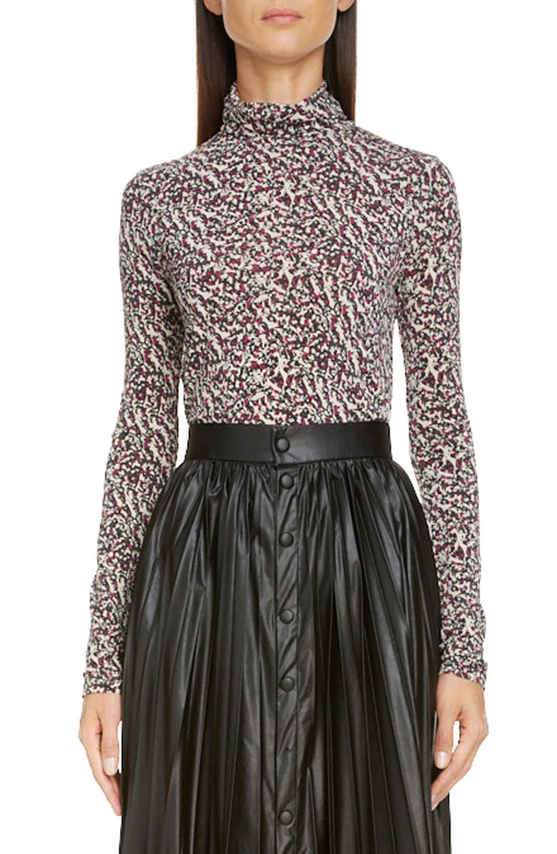 Isabel Marant Print Jersey Turtleneck Top | Nordstromrack