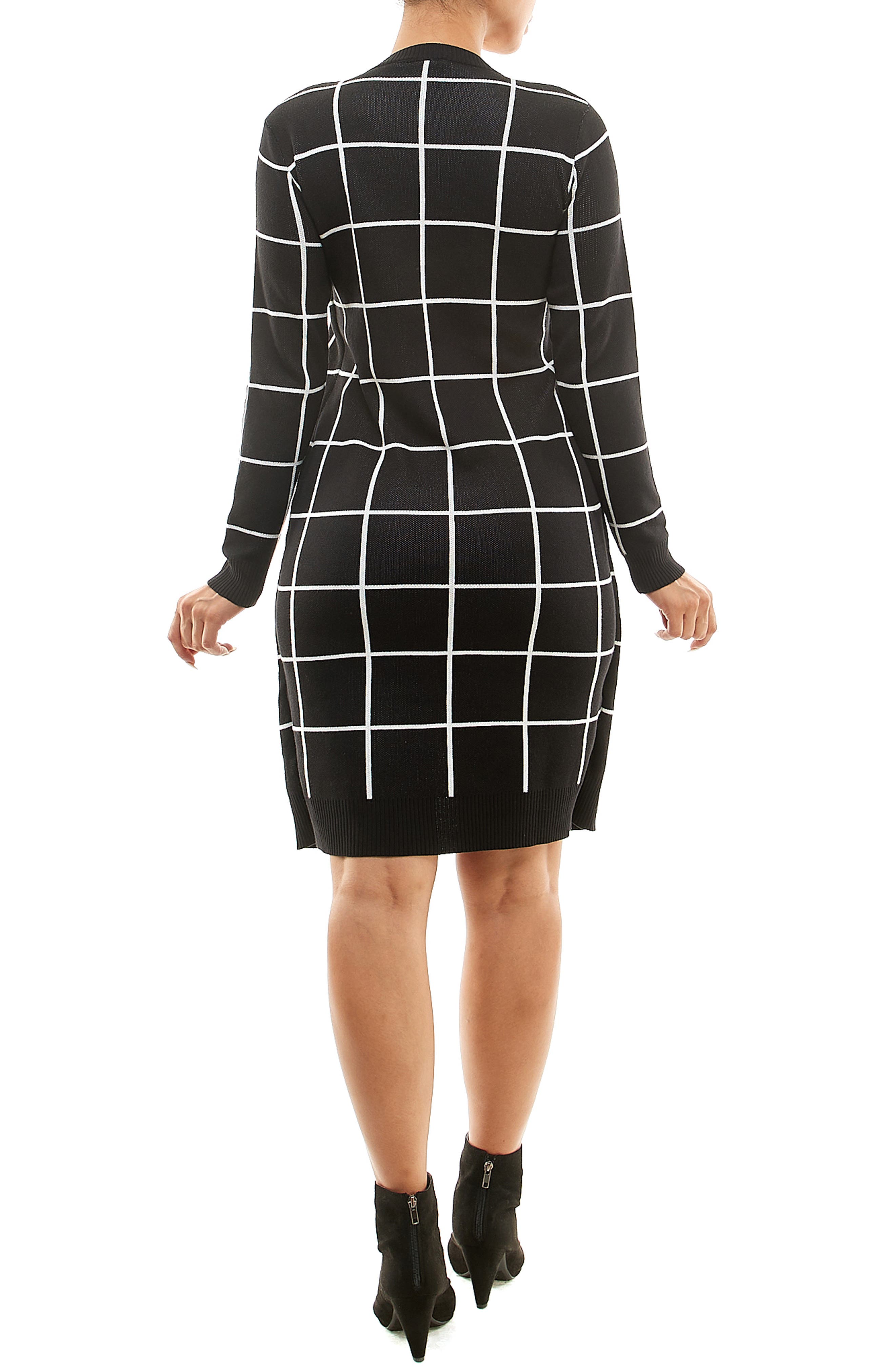 Nina Leonard Twofer Windowpane Sweater Sheath Dress | Nordstromrack