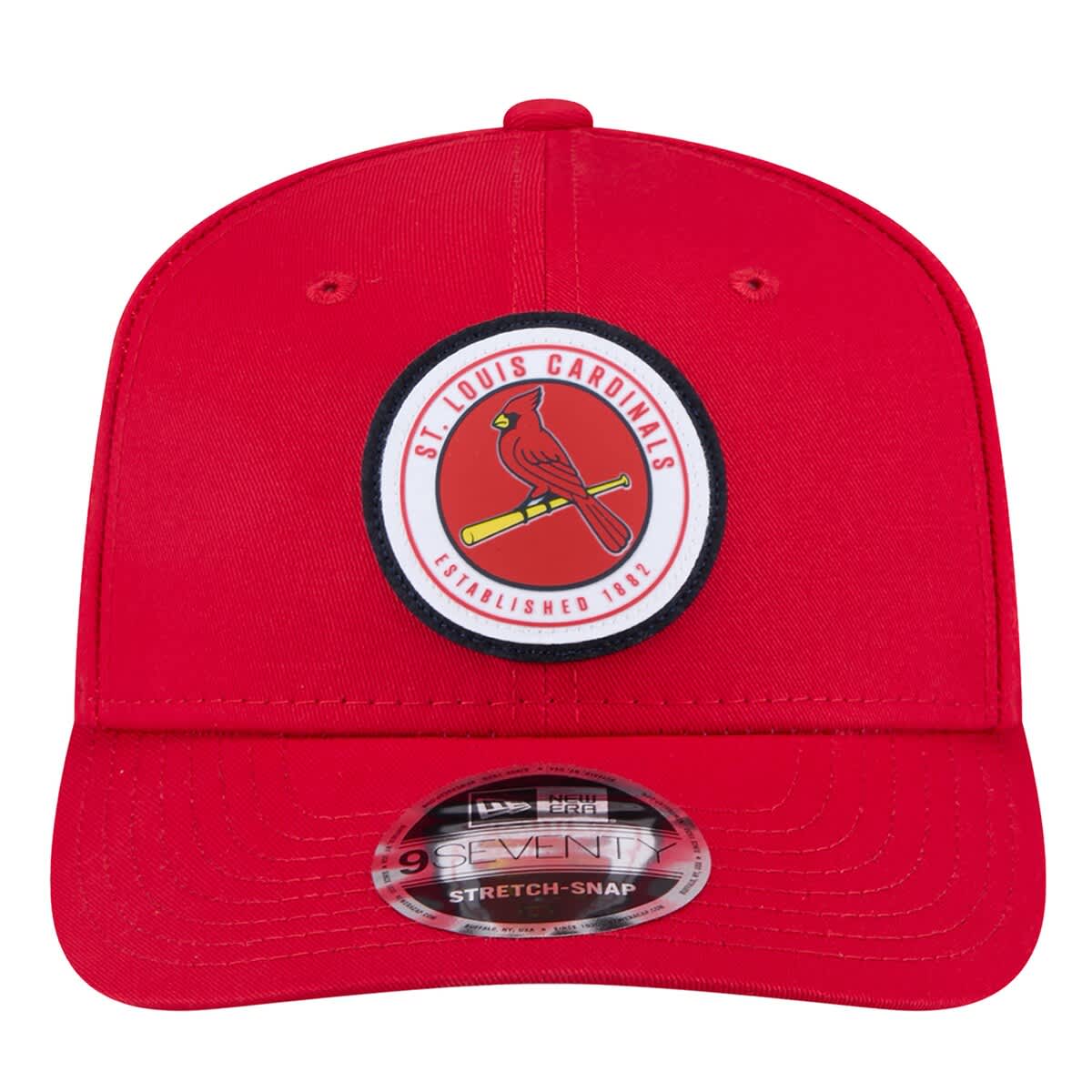 Men's New Era Red St. Louis Cardinals Circle Patch 9SEVENTY Stretch ...