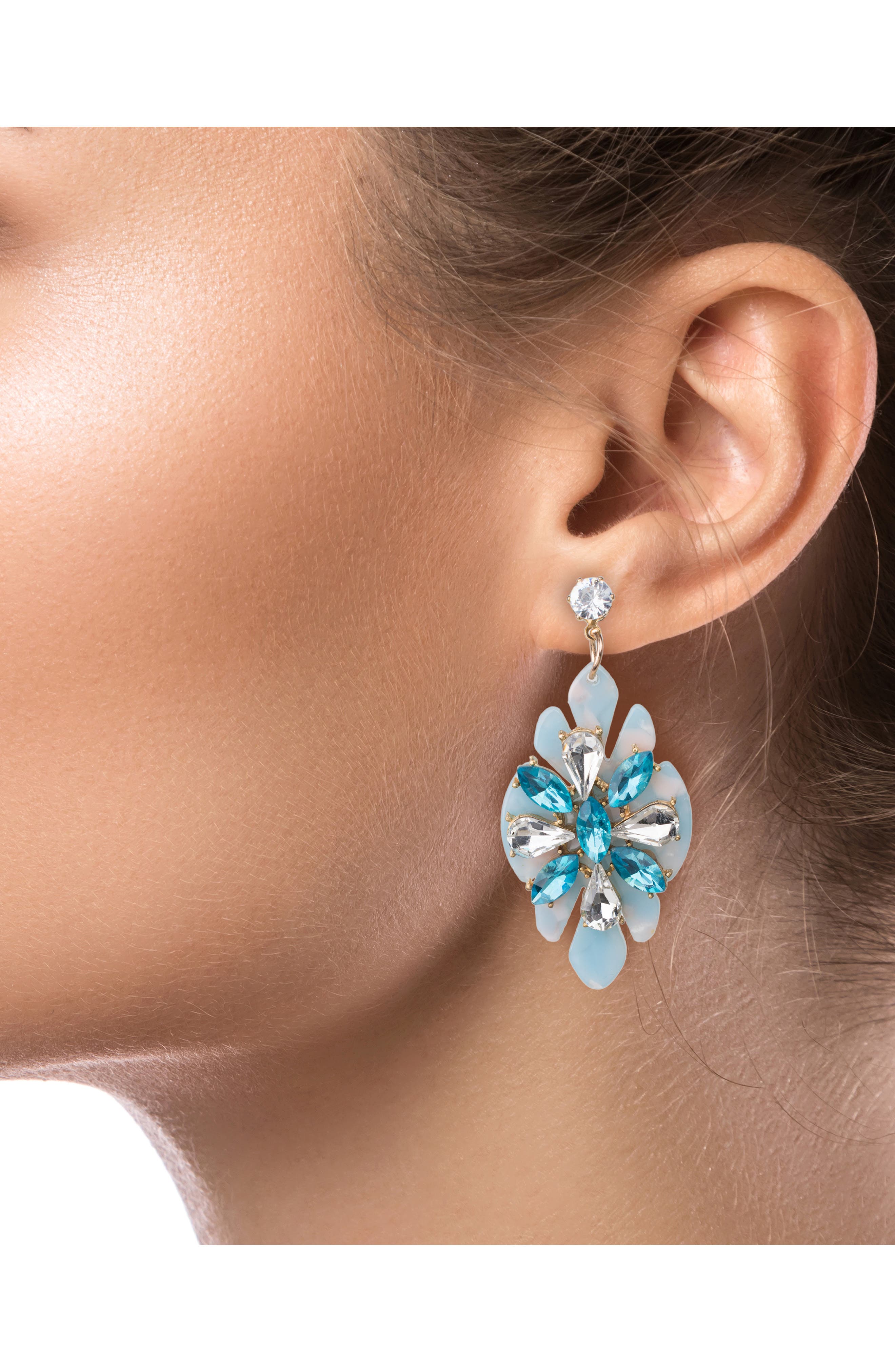 JARDIN Resin Crystal Drop Earrings | Nordstromrack
