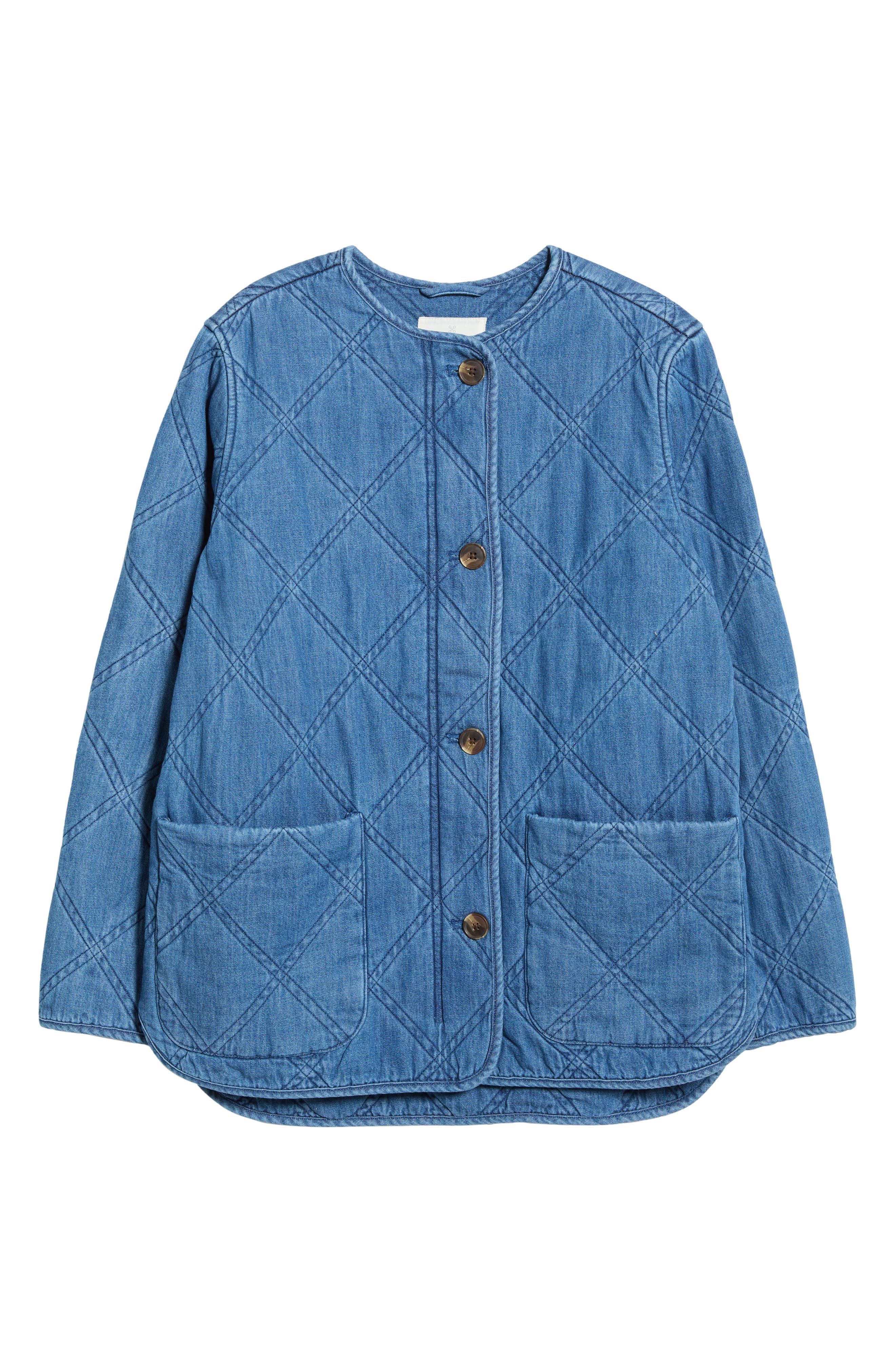 Caslon® Chambray Quilted Jacket | Nordstromrack