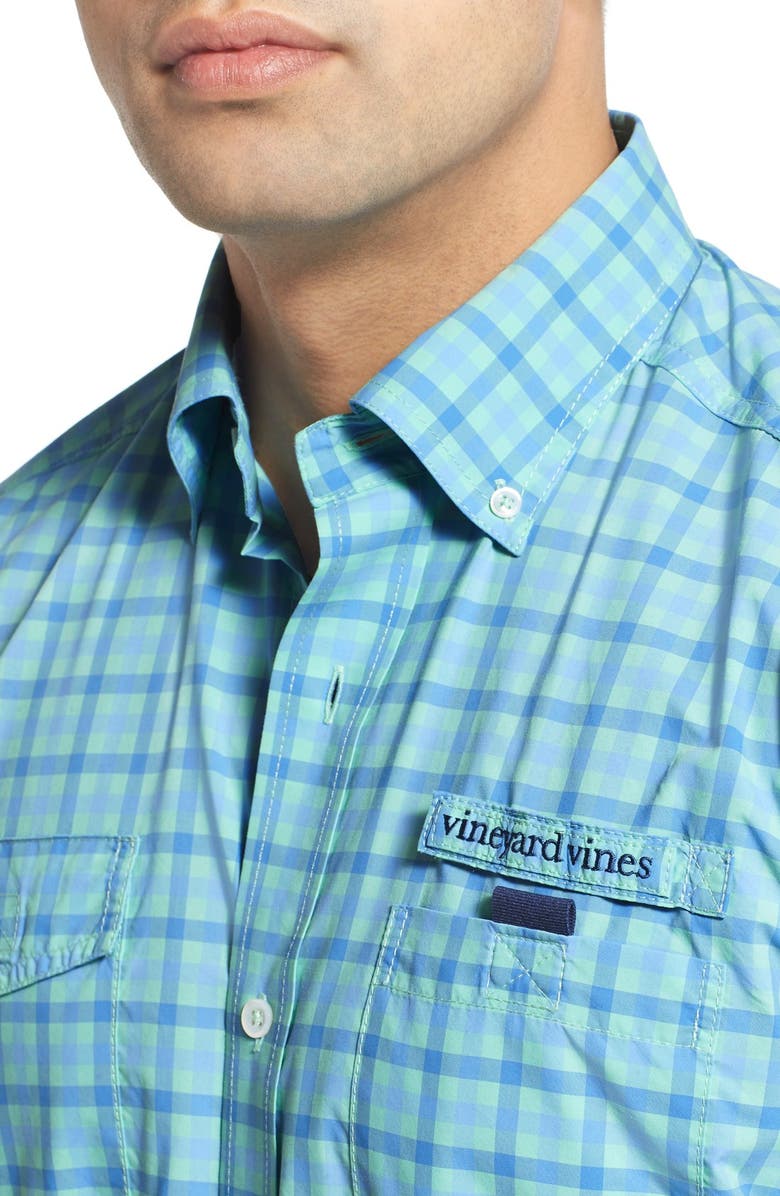 vineyard vines 'Gauley Gingham - Harbor' Regular Fit Long Sleeve ...