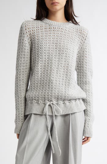 Johnstons of Elgin Open Knit Donegal Cashmere Sweater | Nordstrom