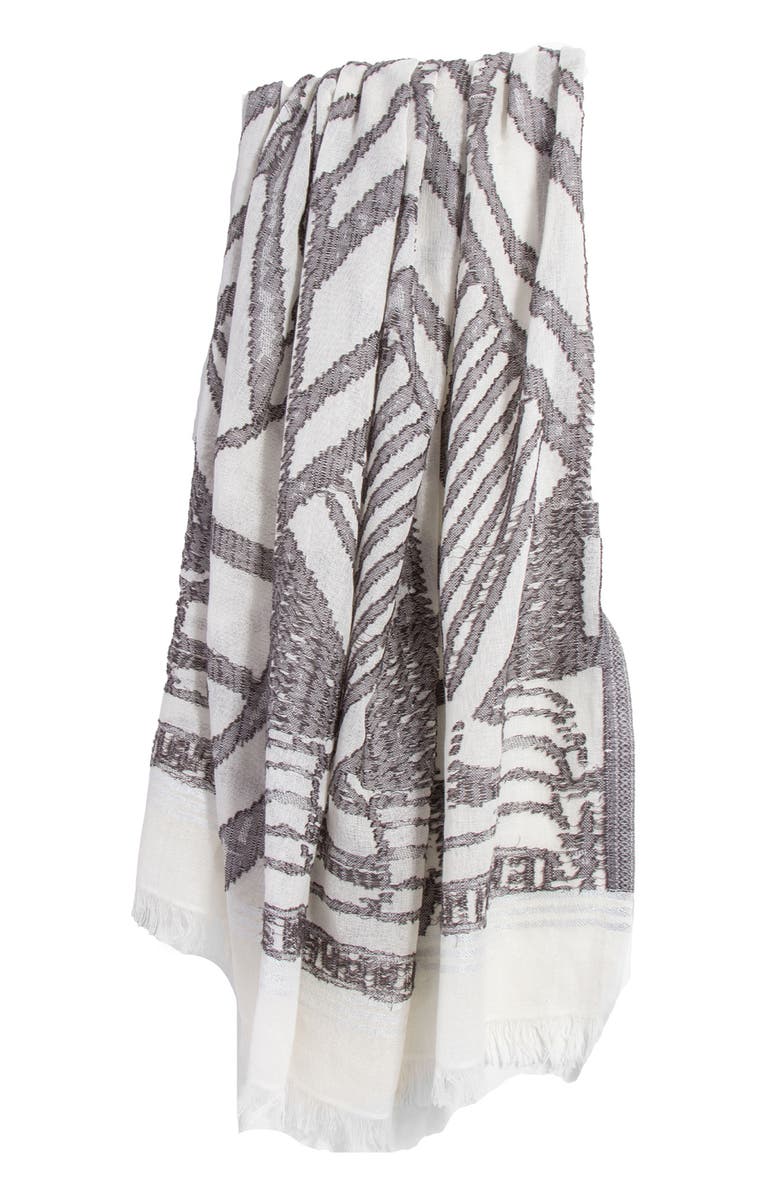 SAACHI Hypnotize Metallic Pattern Eyelash Scarf | Nordstromrack