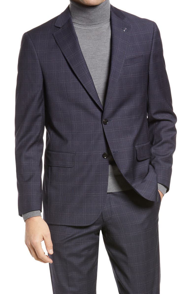 Ted Baker London Jay Trim Fit Plaid Wool Suit | Nordstromrack