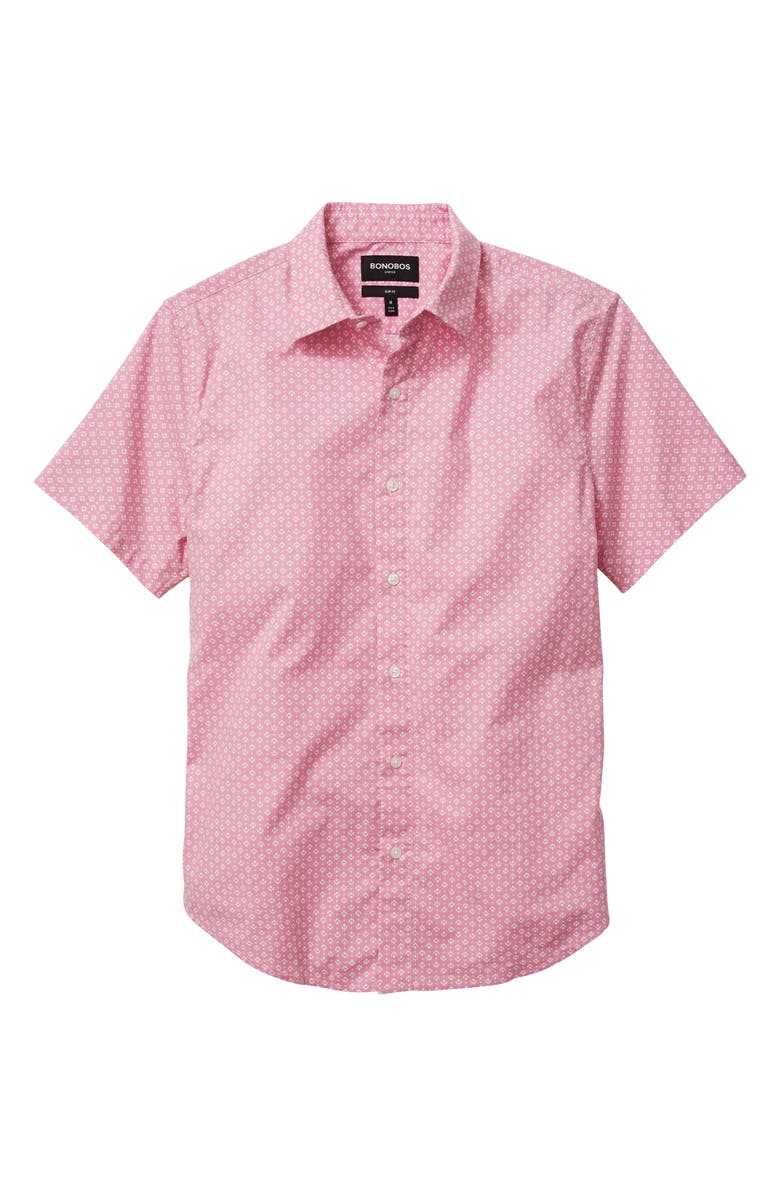 Bonobos Riviera Slim Fit Geo Pattern Stretch Short Sleeve Button-Up ...