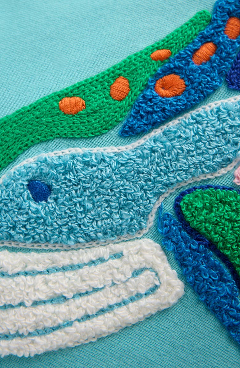 Mini Boden Kids' Chain Stitch Whale Bouclé T-Shirt | Nordstromrack