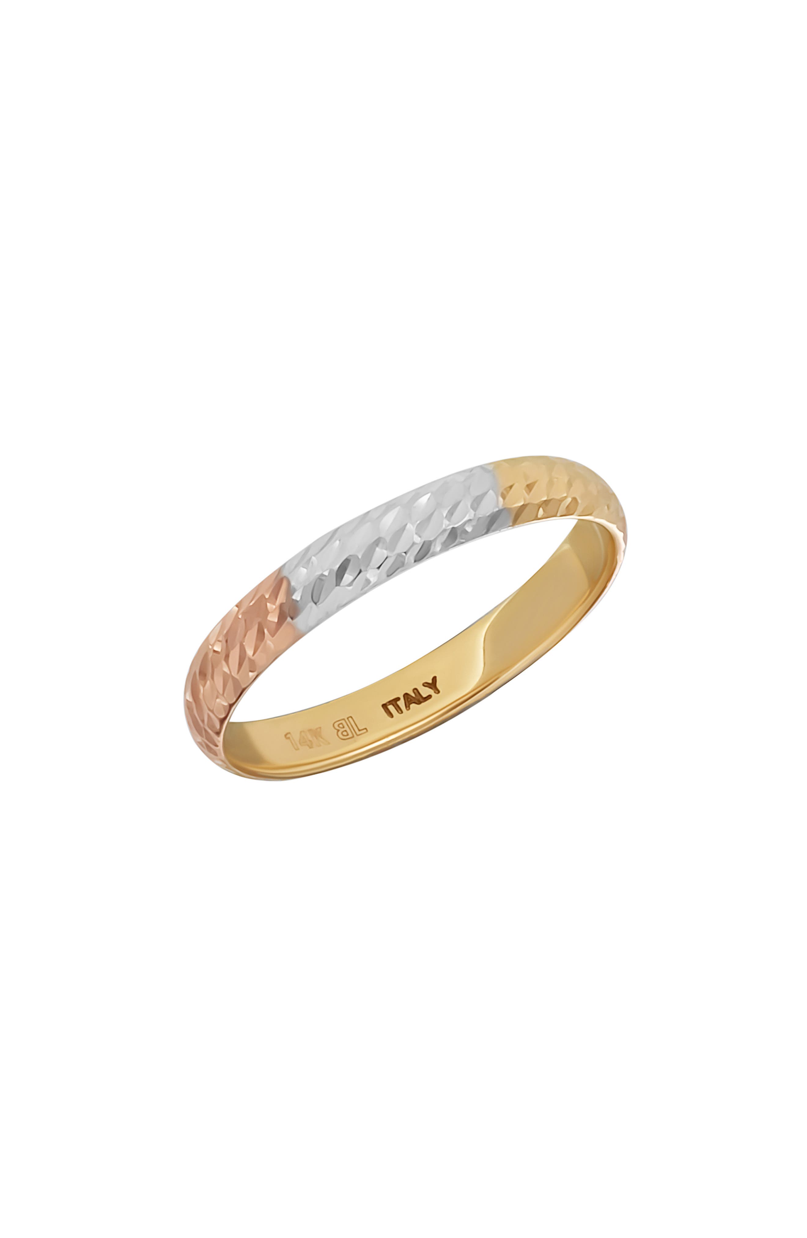 Bony Levy BLG Tricolor 14K Gold Band Ring | Nordstromrack