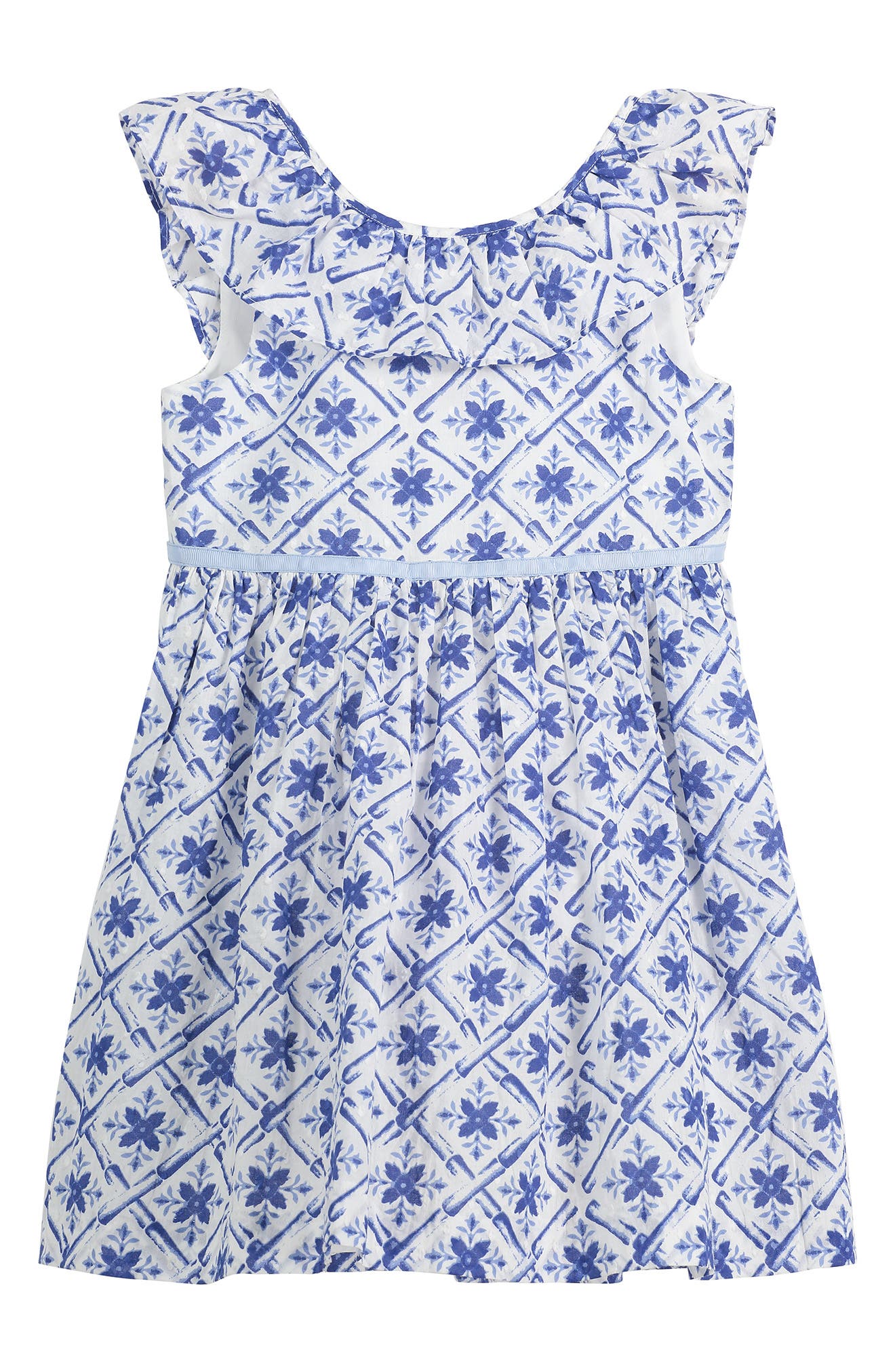 Pippa & Julie Tile Print Ruffle Collar Dress | Nordstromrack