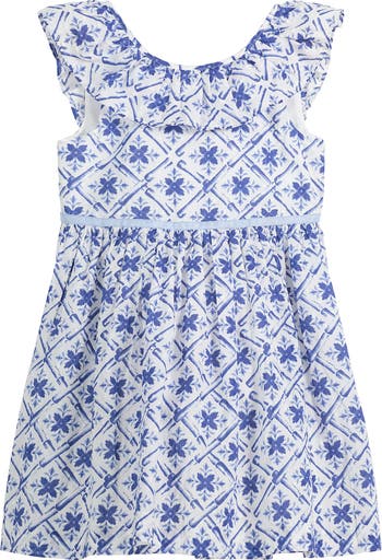 Pippa & Julie Tile Print Ruffle Collar Dress | Nordstromrack