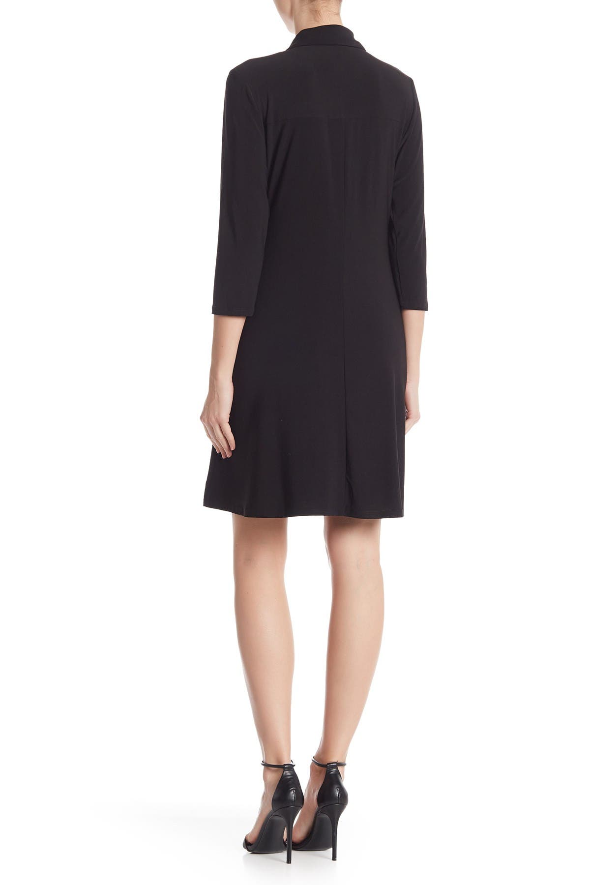 MSK 3/4 Sleeve Front Zip Dress | Nordstromrack
