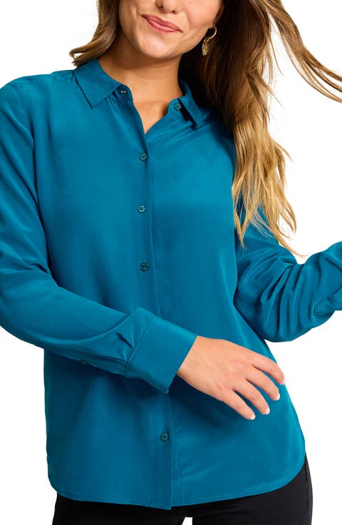 Women's 100% Silk Button Up Tops | Nordstrom