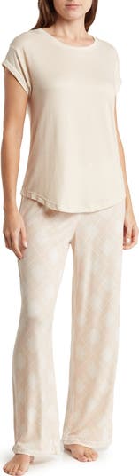JACLYN Short Sleeve Top & Pants Pajamas | Nordstromrack