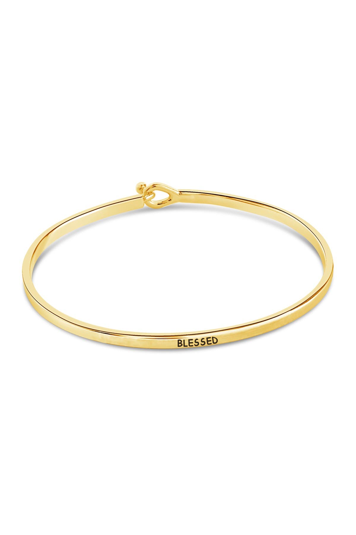 Sterling Forever 14K Gold Plated Mantra Hook & Eye Bangle Bracelet ...