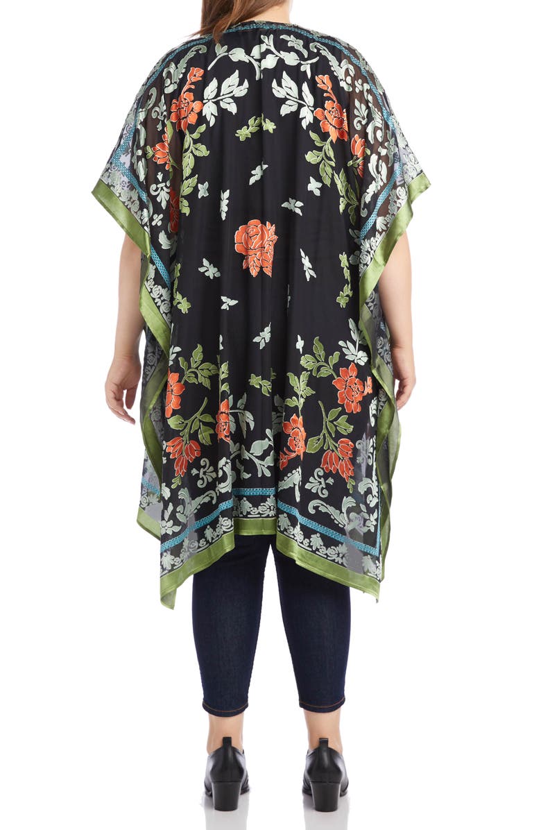 Karen Kane Textured Floral Open Front Jacket | Nordstromrack