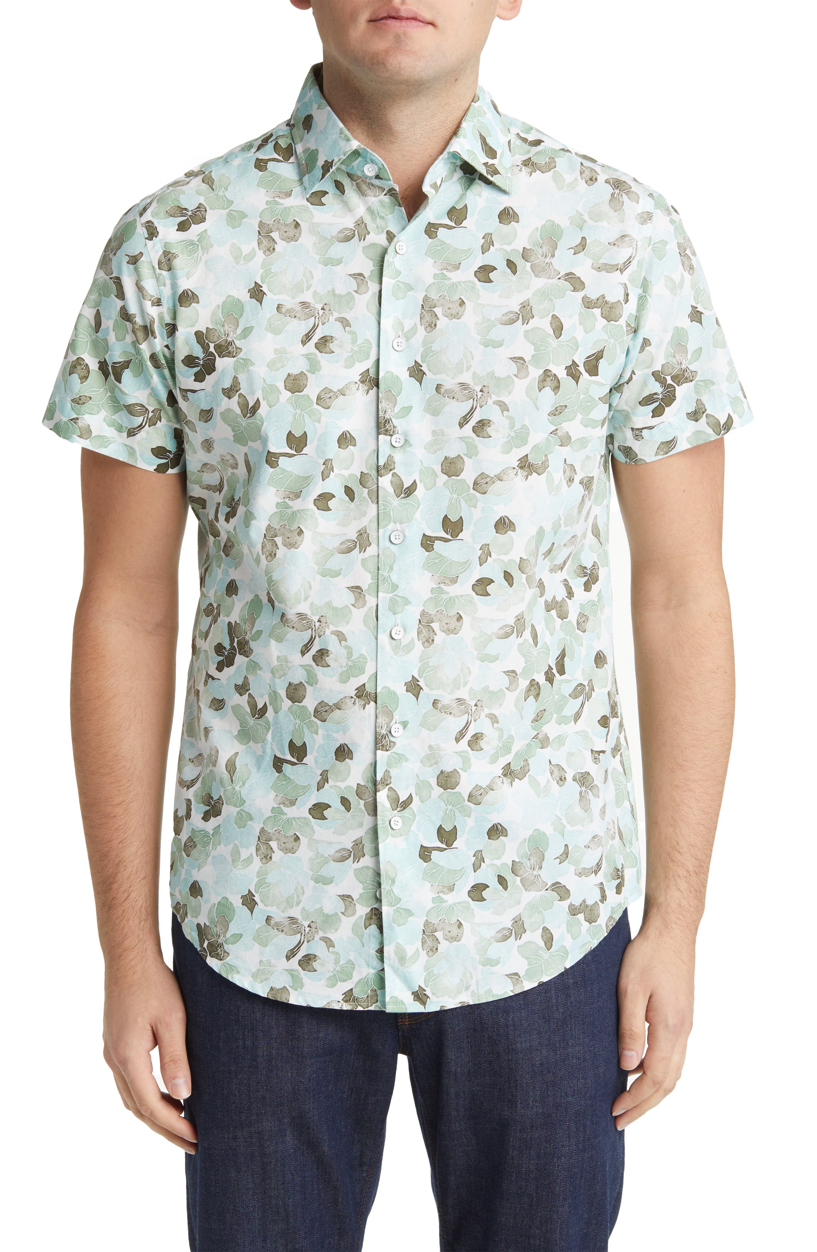 Carters Beach Floral Short Sleeve Button-Up Shirt (Men) | Nordstromrack