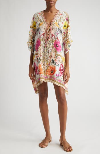 Camilla Destiny Calling Silk Cover-Up Caftan | Nordstrom